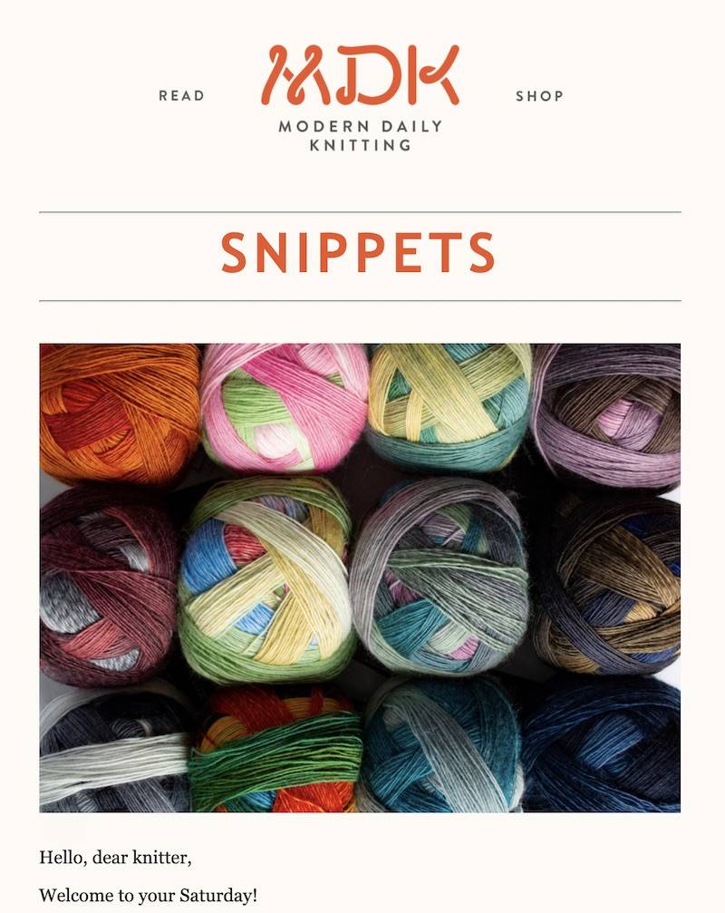 Snippets: The Little Newsletter That Could – Modern Daily Knitting