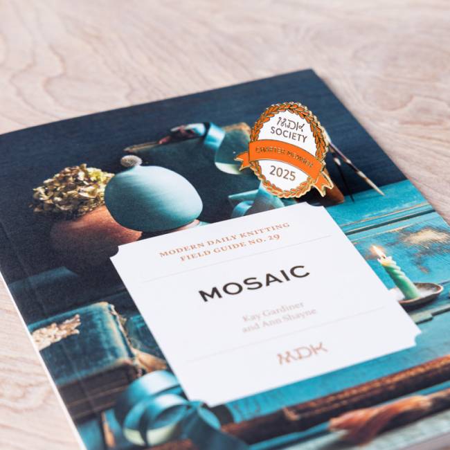 MDK Society 2025 Pin + Field Guide – Modern Daily Knitting